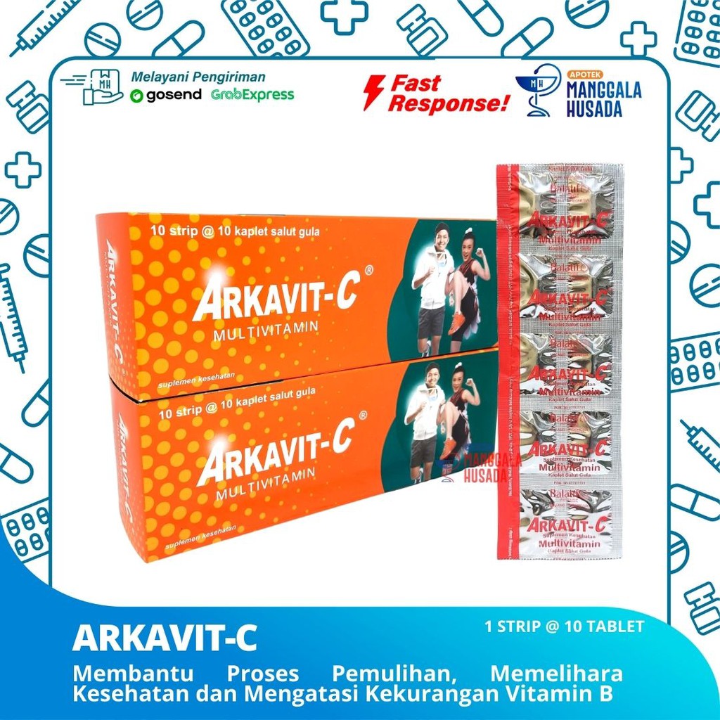 Jual ARKAVIT-C MULTIVITAMIN PERSTRIP @ 10 KAPLET | Shopee Indonesia