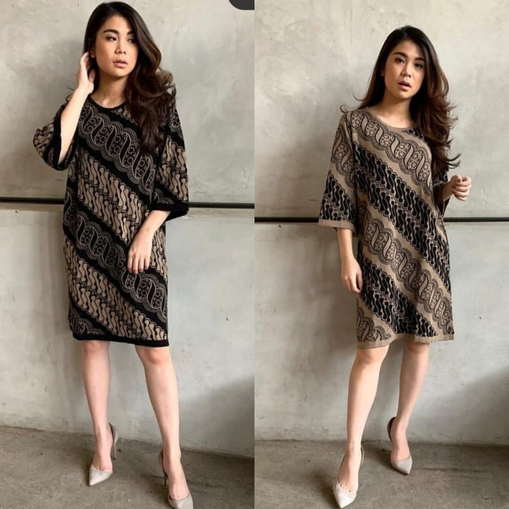 Jual dres batik miring model fashion korea | Shopee Indonesia