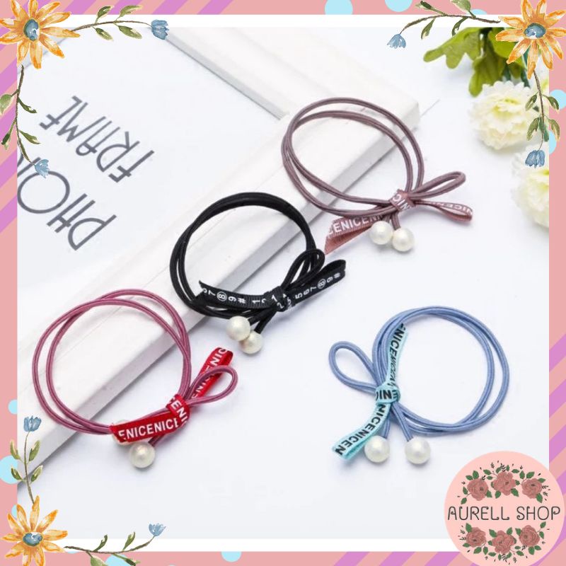 Jual (COD)Ikat Rambut Mutiara Ala Korea Korean Spring/Summer Stall ...