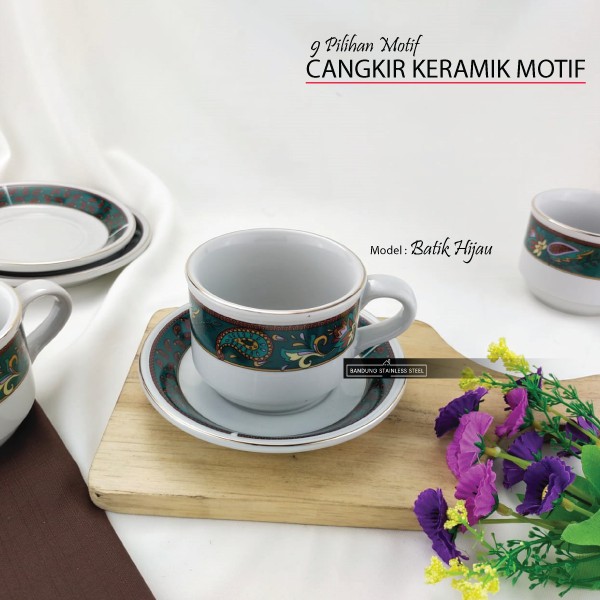 Jual Cangkir Keramik SNI merk Sango 9 Motif Warna Cantik Gelas Minum ...
