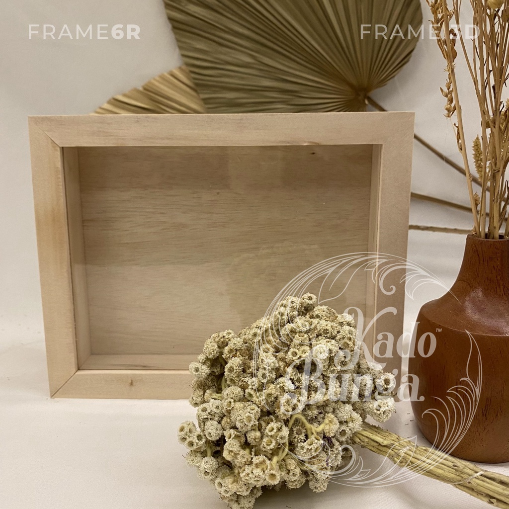 Jual FRAME/PIGURA KAYU/WOODEN FRAME 3D 6R 15 X 20cm UNTUK PAJANGAN ...