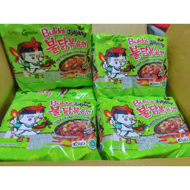 Jual Samyang Green Buldak Jjajang 5 x 140 gr Promo | Shopee Indonesia