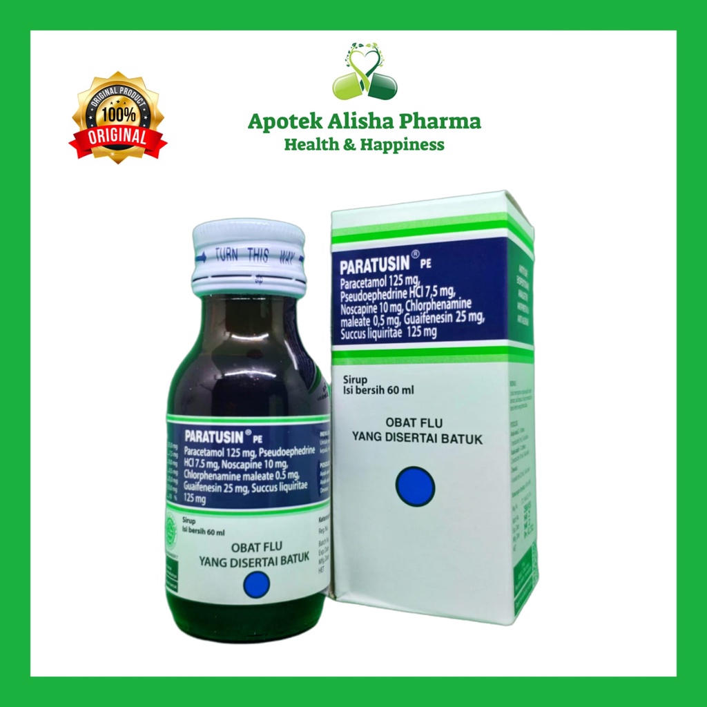 Jual Paratusin Sirup 60ml - Paratusin PE Syrup Obat Batuk Flu Pilek ...