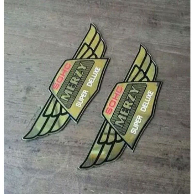 Jual emblem wing logo cover box aki wings kawasaki binter merzy mercy ...
