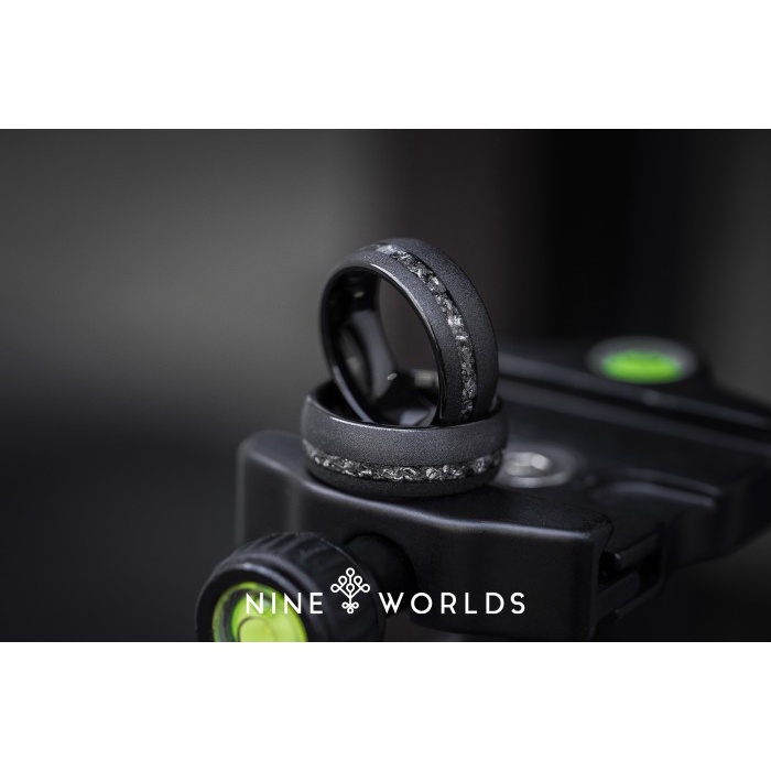 Jual Nine Worlds Ring cincin Meteorite TUNGSTEN sandblasted limited ...