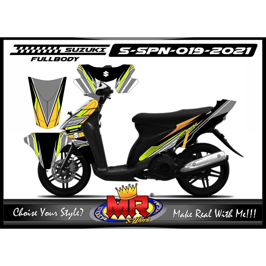 Jual Decal Motor Suzuki Spin Fullbody Grafis Keren Simpel Racing Grafis ...