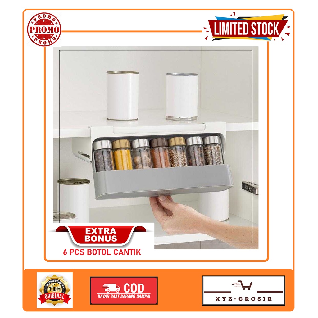 Jual BONUS 6 BOTOL CANTIK - Rak Gantung Laci Dapur Kitchen Rack ...