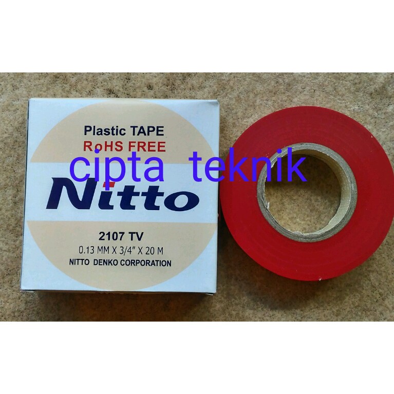 Jual Isolasi Listrik Nitto Asli 2107 TV Merah | Shopee Indonesia