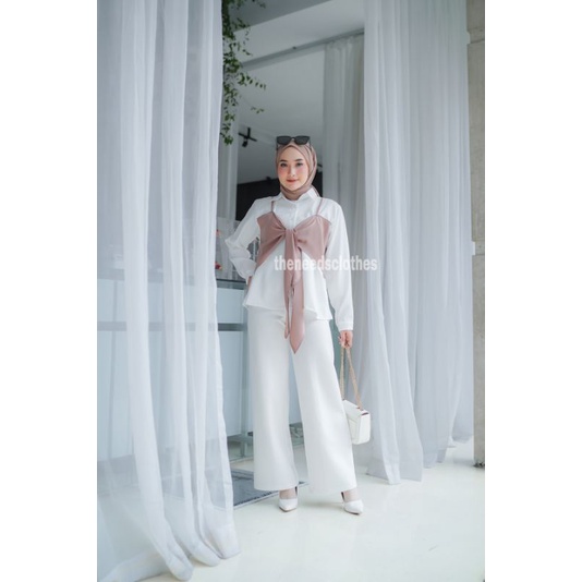 Jual Kemeja wanita model pita (Coco) | Shopee Indonesia