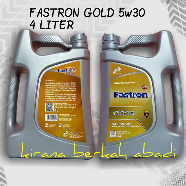 Jual FASTRON GOLD 5W30 SN CF FULLY SYN GALON 4 LITER | Shopee Indonesia