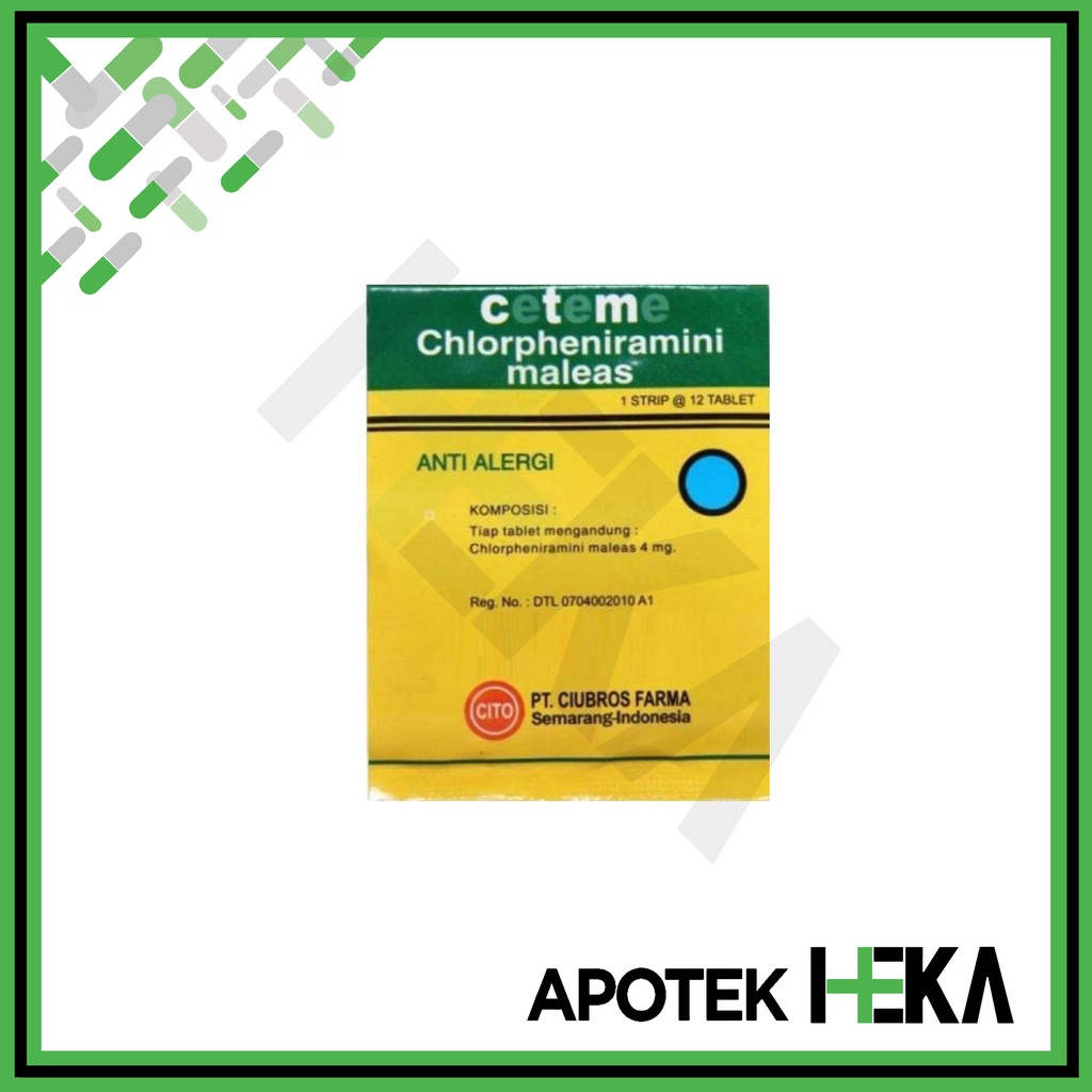 Jual Ceteme 4 mg Strip - Obat Anti Alergi CTM | Shopee Indonesia