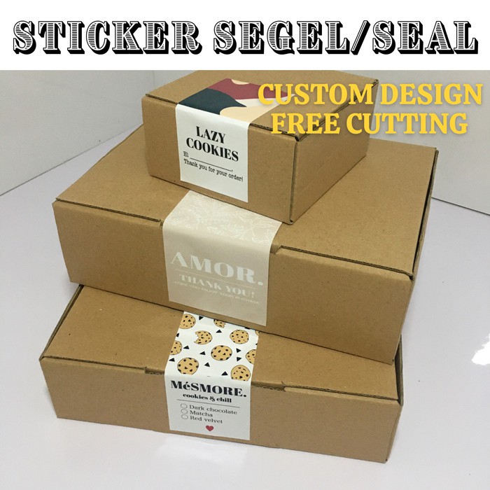 Jual ~ Sticker Segel/Seal Box FREE DESAIN bisa CUSTOM | Shopee Indonesia