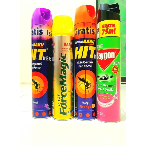 Jual Baygon Hit Force Magic Anti Nyamuk dan Kecoa 425 ml 600 ml ...