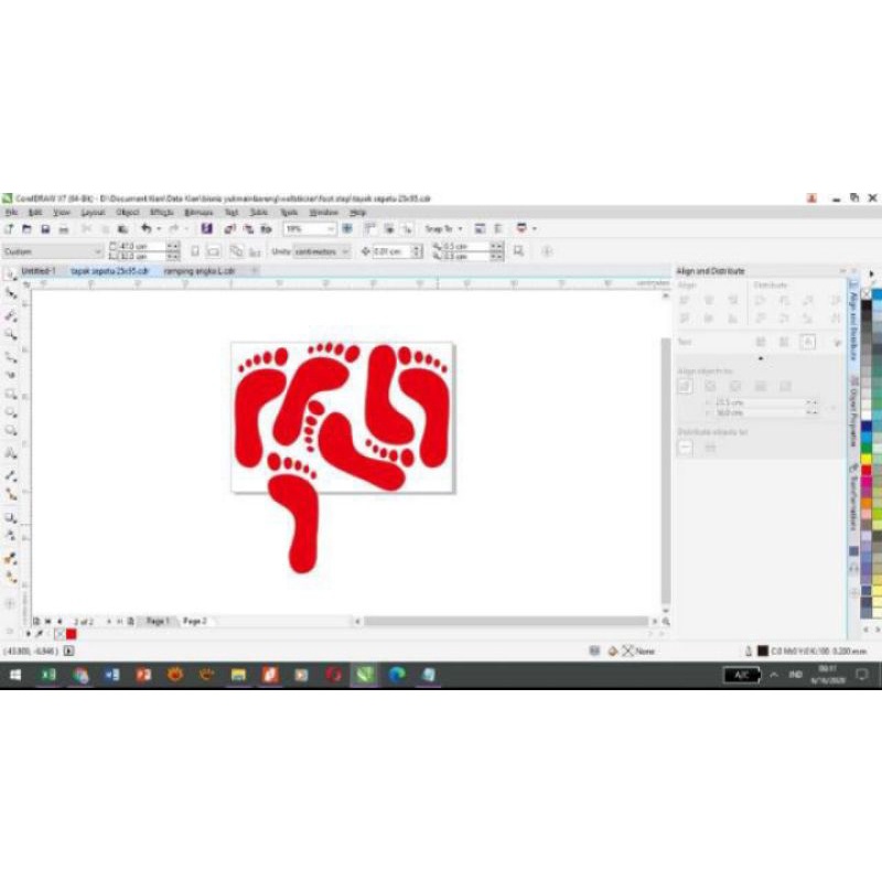 Jual Stiker kaki Dewasa Tapak Kaki jaga jarak sekolah kantor social ...