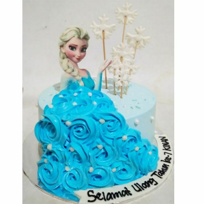 Jual Cake Elsa Frozen/kue ulang tahun elsa/kue ultah elsa/kue ulang ...