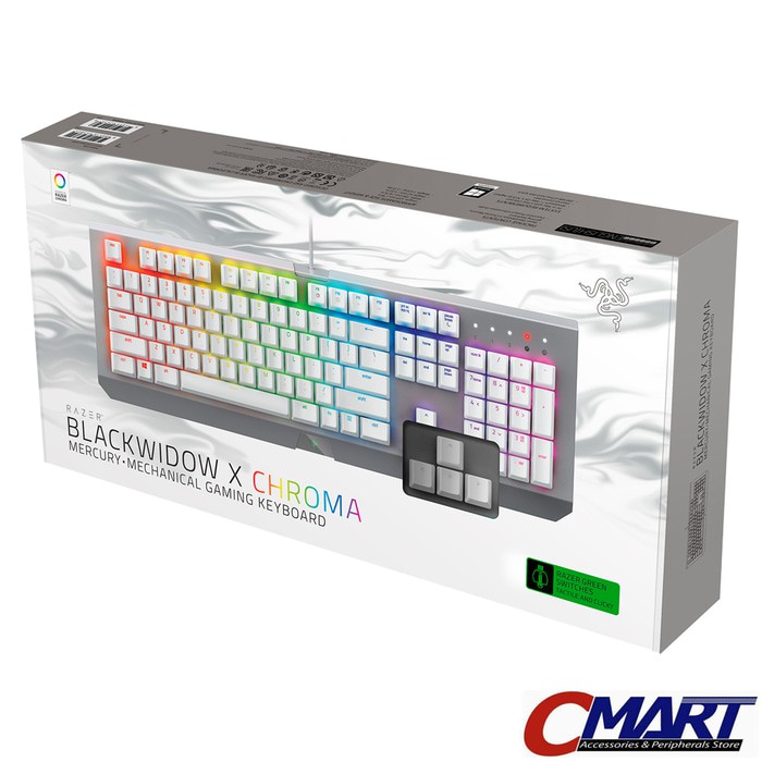 Jual Razer BlackWidow X Chroma Gaming Keyboard MERCURY WHITE RZ03 ...
