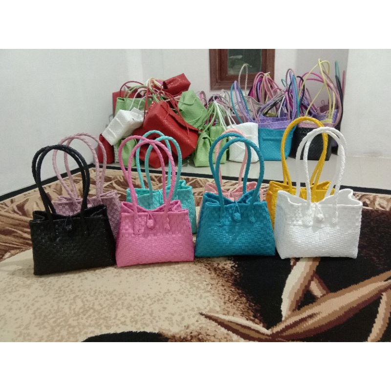 Jual Tas Anyaman Jali Plastik Premium Tas Jali Petty Bag Size S ...