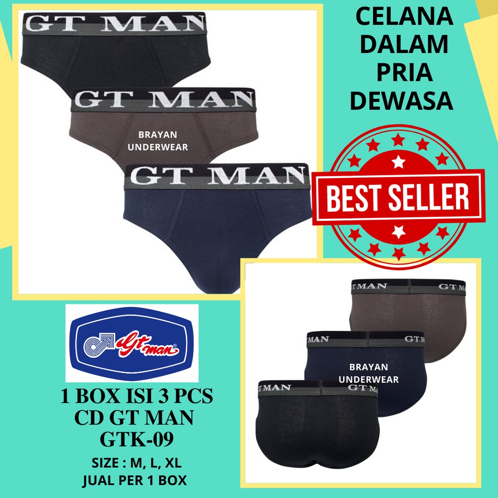 Jual [ 1 BOX ISI 3 PCS ] CD GT MAN [ GTK 09 ] Ukuran M.L.XL - Pakaian ...