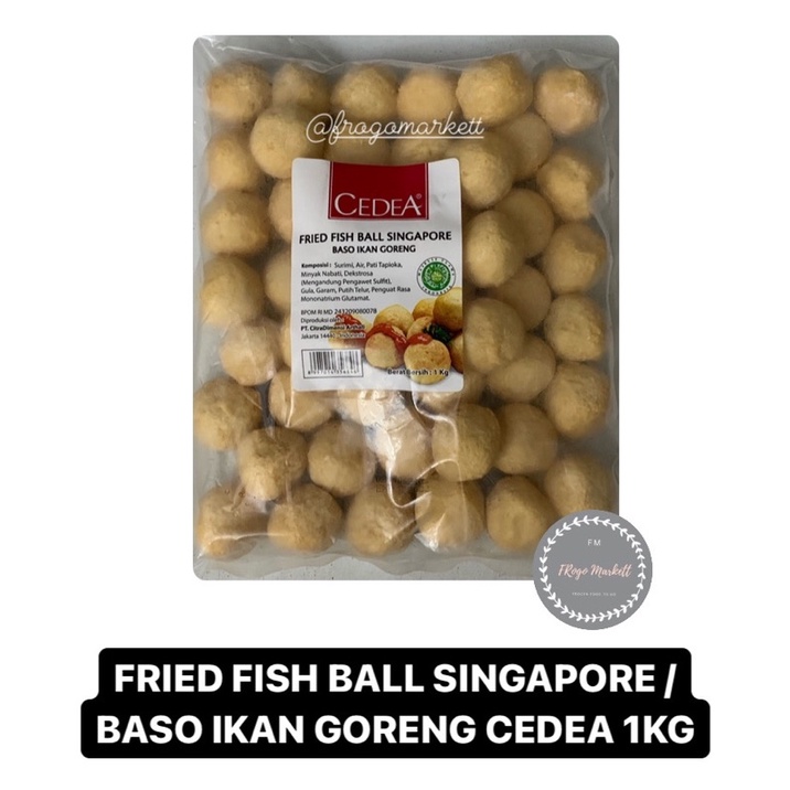Jual Fried Fish Ball Singapore / Baso (Bakso) Ikan Goreng Cedea 1kg ...