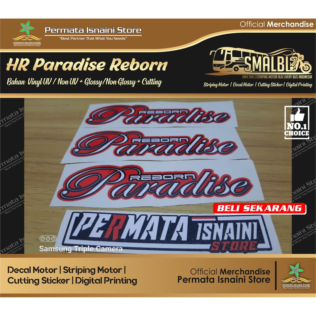 Jual Sticker Vinyl Julukan Po Haryanto HR Paradise Reborn ala Bismania ...