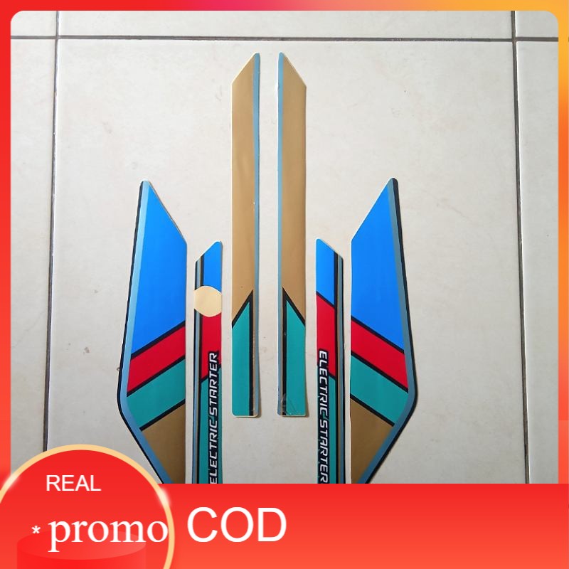 Jual stiker striping motor honda astrea prima 1991 hitam-biru | Shopee ...