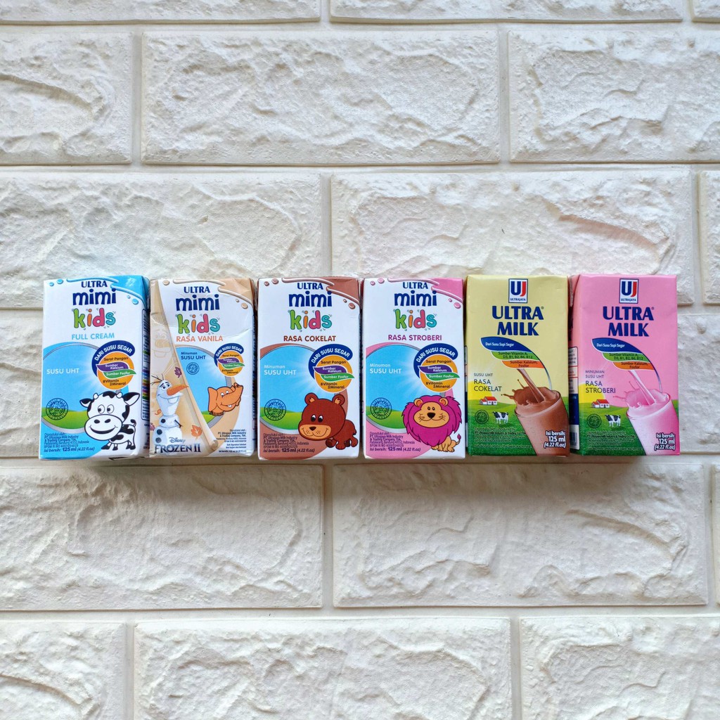 Jual Susu Ultra Milk Mimi Kids 125ml UHT Full Cream Coklat Cokelat ...