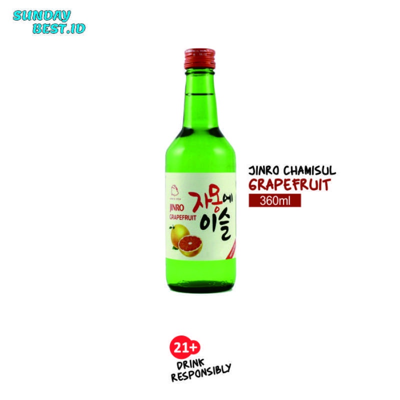 Jual JINRO Chamisul Soju Rasa Grapefruit Minuman Alkohol Korea 360ml ...