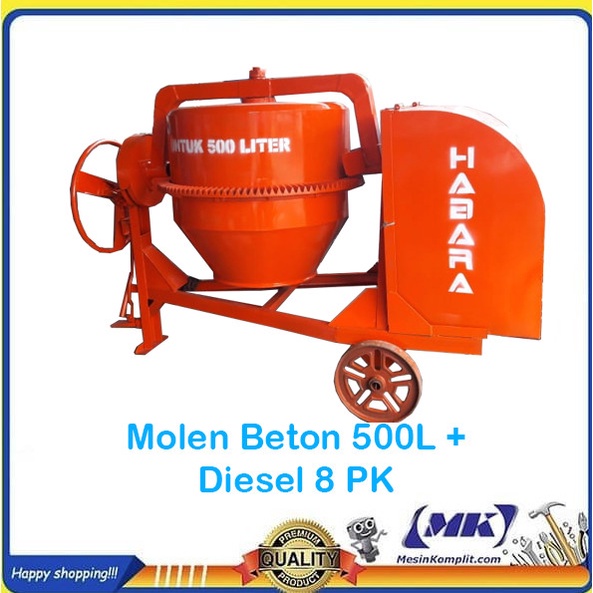 Jual Concrete Mixer Molen Semen 500L Lengkap | Shopee Indonesia