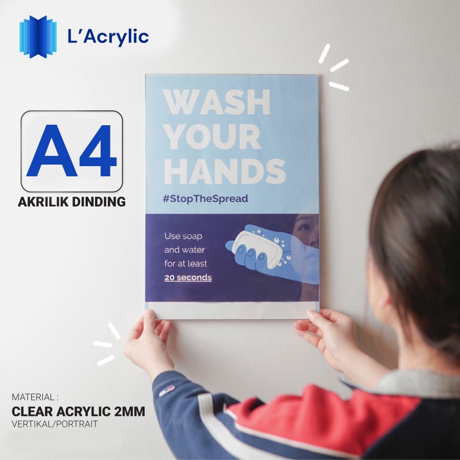 Jual TEMPAT BROSUR AKRILIK / AKRILIK TEMPEL / SIGN HOLDER AKRILIK A4 ...