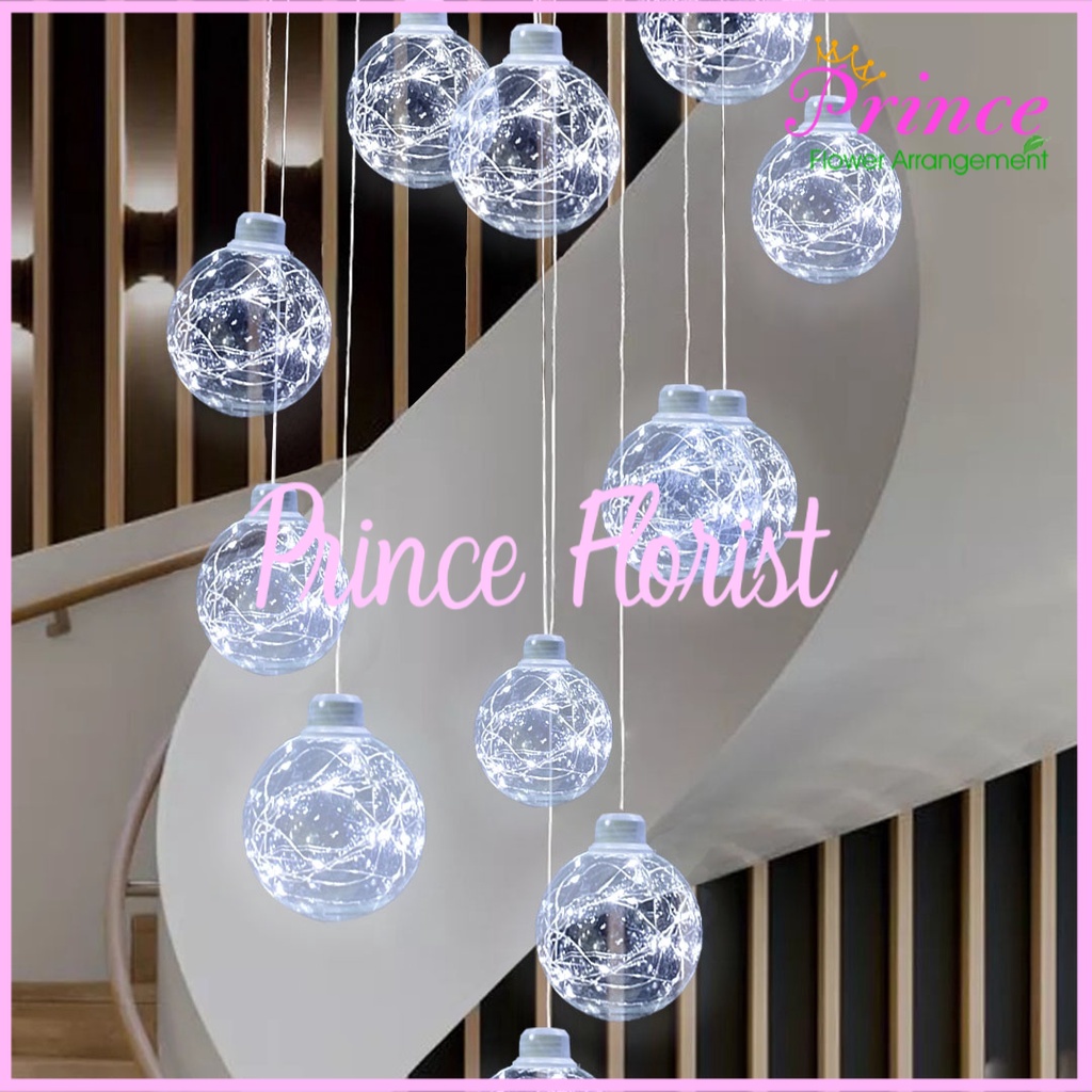 Jual Lampu Bola Plastik Gantung Putih Doff LED 1 Set Isi 10 - Bulb ...