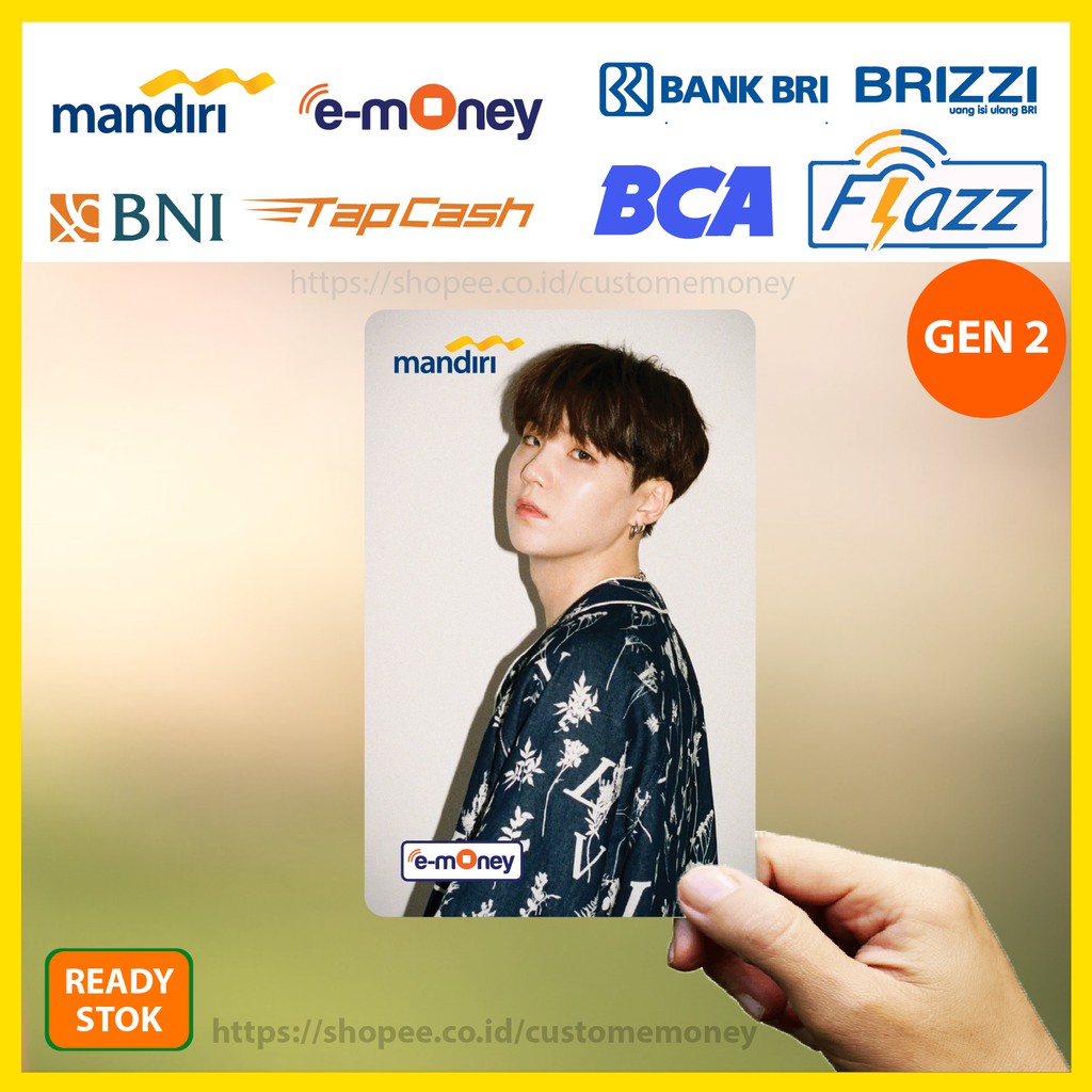 Jual KARTU EMONEY BTS DYNAMITE PHOTO SUGA KPOP 5 ETOLL E-MONEY MANDIRI ...