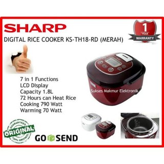 Jual MAGIC COM RICE COOKER SHARP KS TH18 KSTH18 RD WH 1,8 1.8 LITER ...