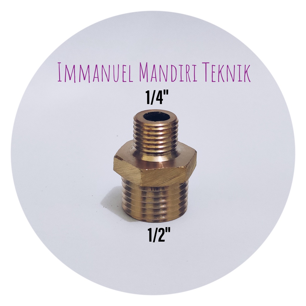 Jual Double Nepel 1/2 x 1/4 / Double Nipple 1/2 x 1/4 Kuningan | Shopee Indonesia