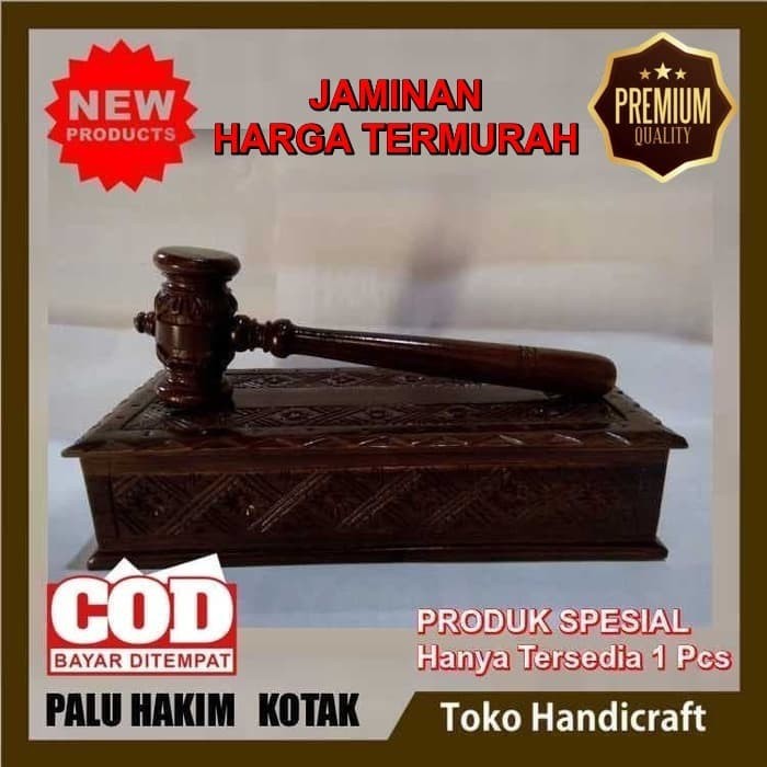 Jual (tokohandicraft) PALU SIDANG KAYU PENGADILAN DENGAN KOTAK / PALU ...