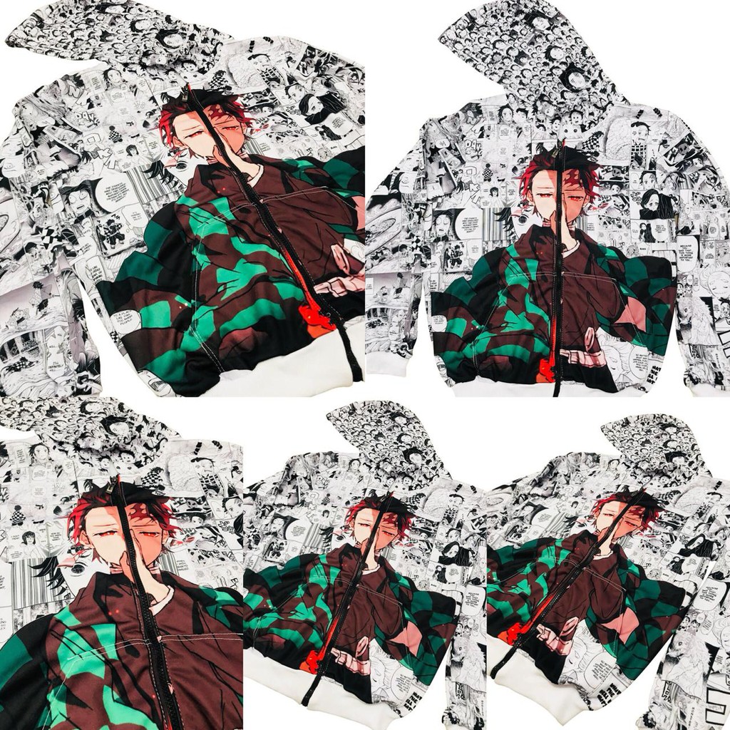 Jual Jaket Tanjiro Kamado Fullprint Demon Slayer Kimetsu No Yaiba ...
