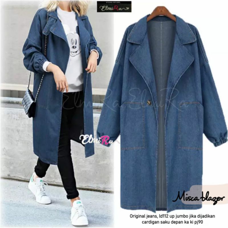 Jual Outer Jeans Misca Blazer Original LD 112 Cardigan Saku Depan PJ 90 ...