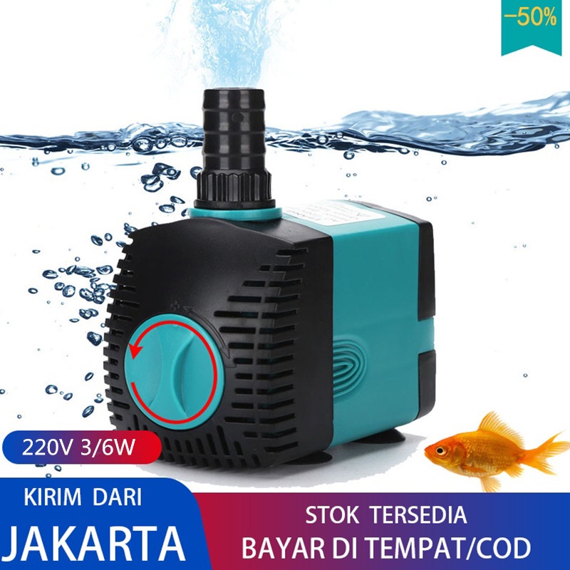 Jual Pompa Air Celup Kolam Ikan Water Pump EB-302 Hidroponik Handal Aquarium 220V-240V 6 Watt 0. ...