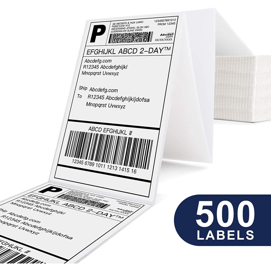 Jual Label Resi Kertas Thermal Label Sticker 100x150 Barcode Size A6 ...