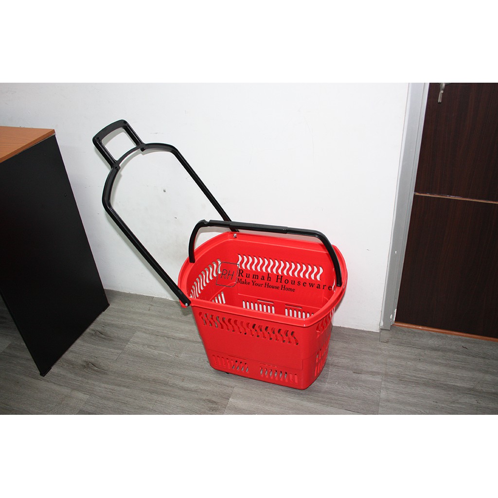 Jual Rovega Trolley Dorong Roda / Keranjang Belanja Pasar Dengan Handle ...