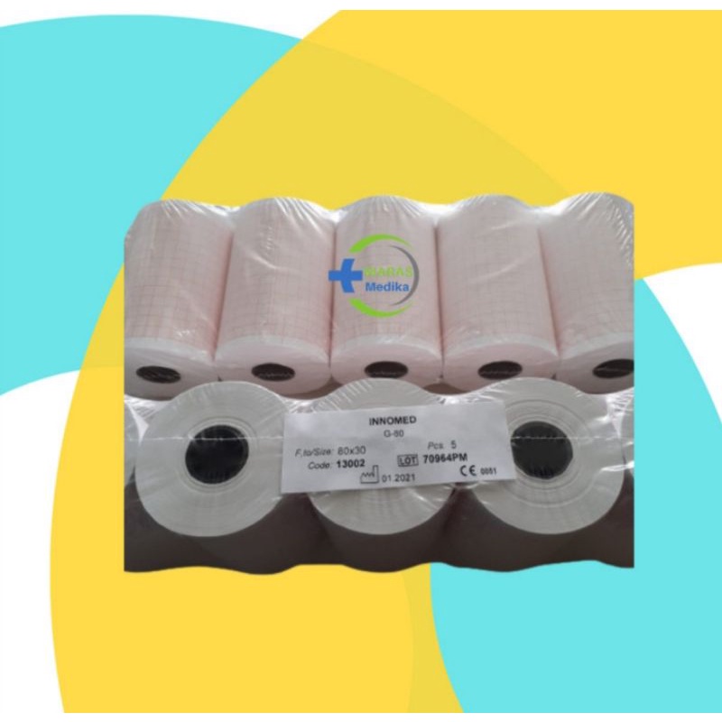 Jual Kertas EKG Roll 80x30 Innomed / ECG Paper 80x30 | Shopee Indonesia