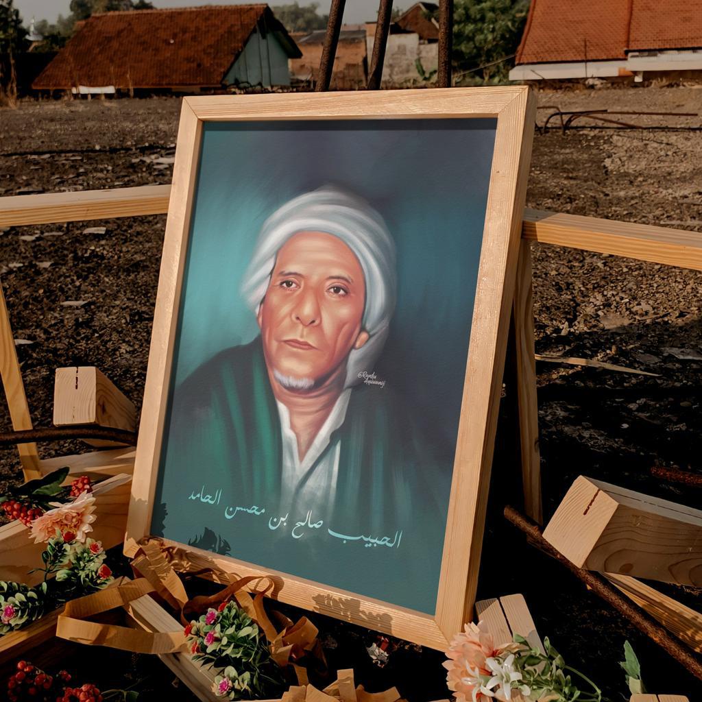 Jual Lukisan Habib Sholeh Tanggul Jember di Papan MDF ukuran + Pigura ...