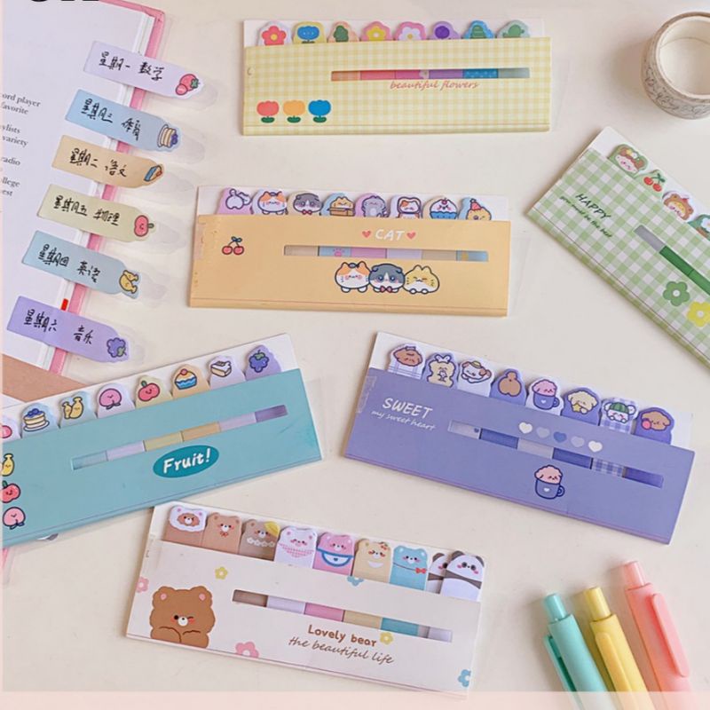 Jual KIANDAA SN0001 bookmarks sticky marker notes penanda pembatas buku ...