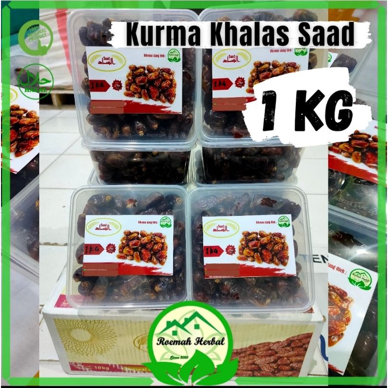 Jual Kurma khalas saad 1 kg kemasan repack | Shopee Indonesia