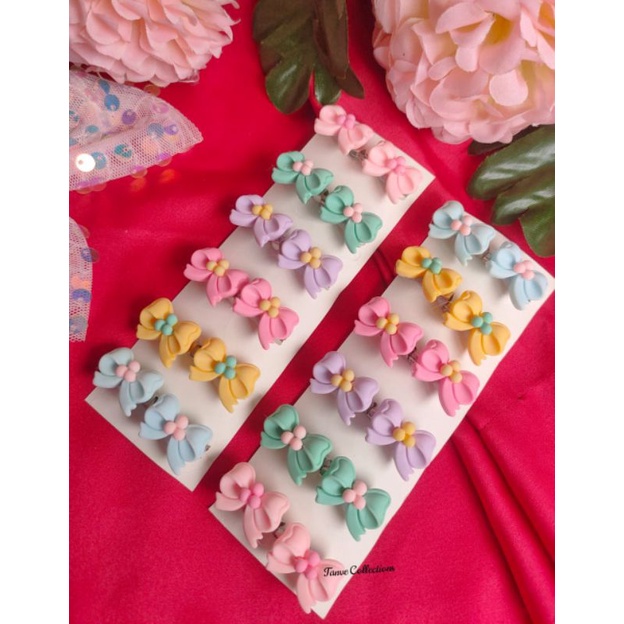 Jual Bros anak Pita bintik pin fancy / bros anak lucu set isi 12 ...