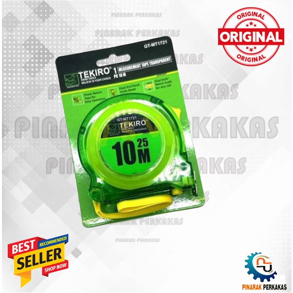 Jual Tekiro GT MT1721 Measurement Tape / Meteran Roll Transparan 10 m ...