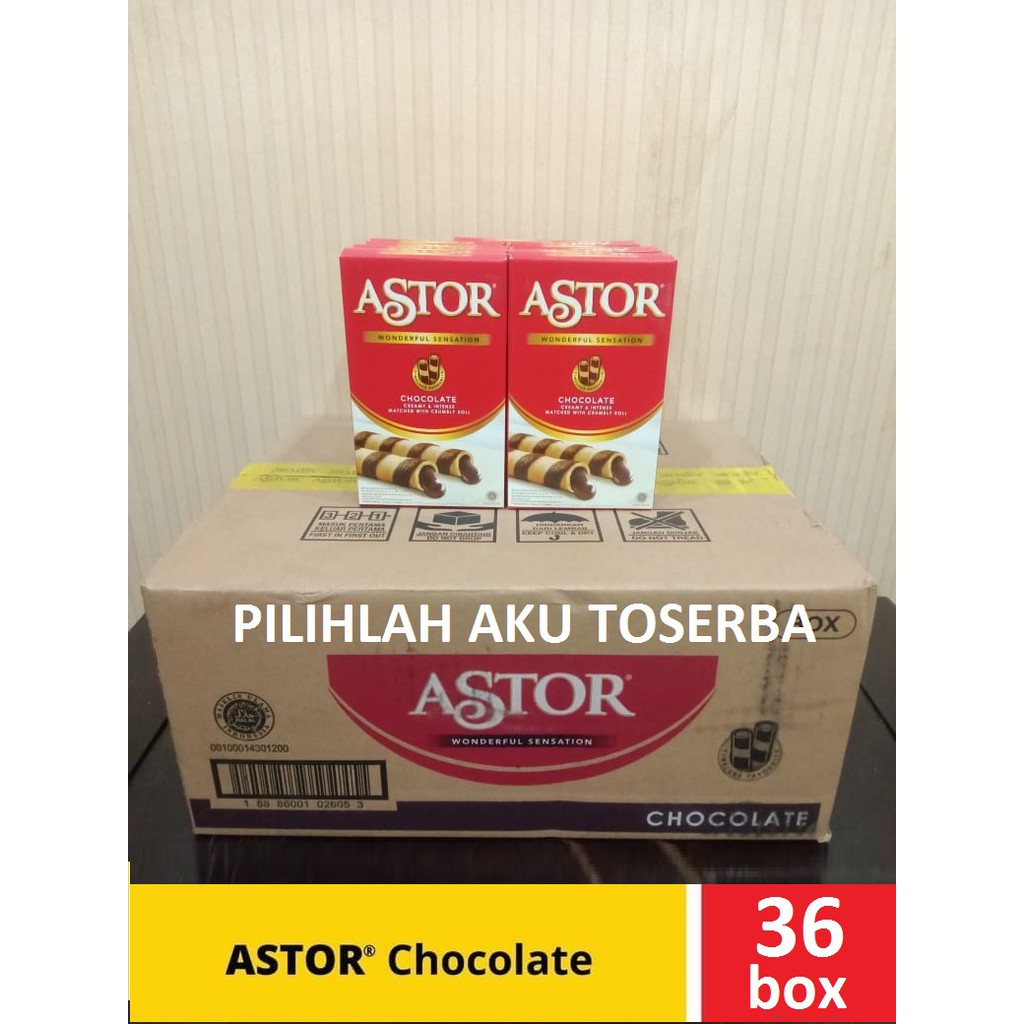 Jual ASTOR Waferstick Coklat 40 gr - 1 Karton isi 36 box @40 Gr ...