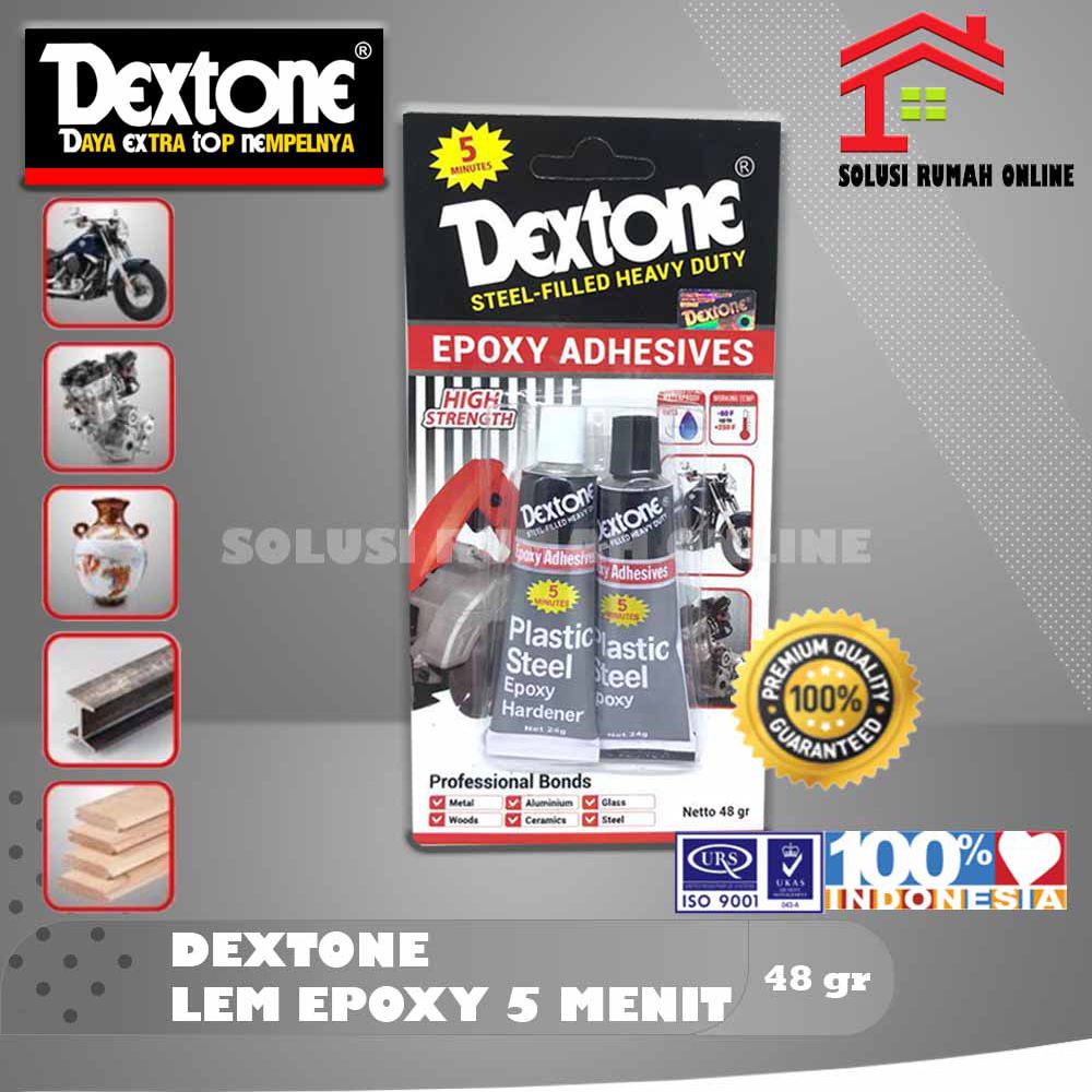 Jual LEM BESI DEXTONE 5 MENIT 48GR / DEXTON EPOXY ADHESIVE SERBAGUNA ...