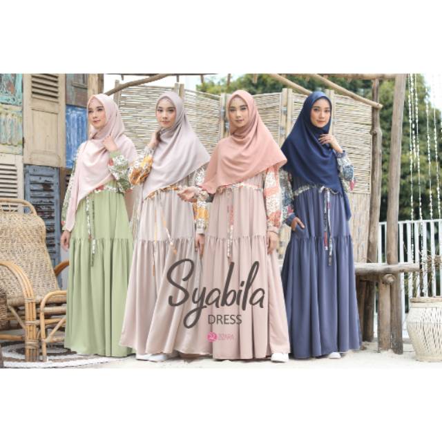 Jual Syabila Dress ZIZARA (Dress Only) | Shopee Indonesia