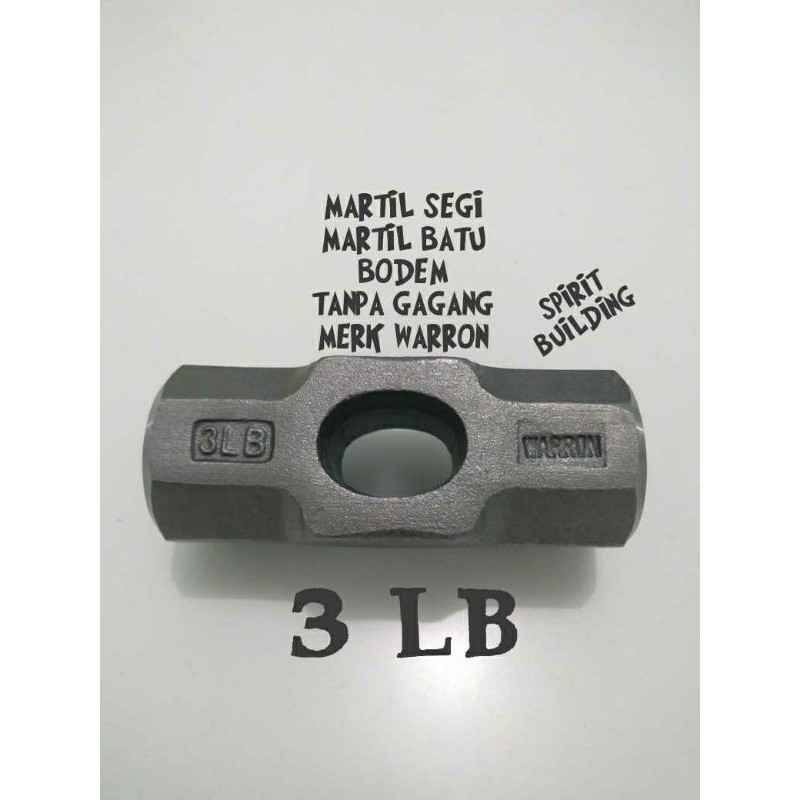 Jual MARTIL SEGI 3 LB MARTIL BATU PALU BODEM WARRON ABU-ABU TANPA ...