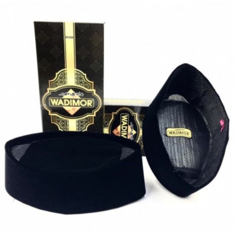 Jual Peci Dewasa dan Anak / Songkok Exclusive WADIMOR Hitam Polos AC ...